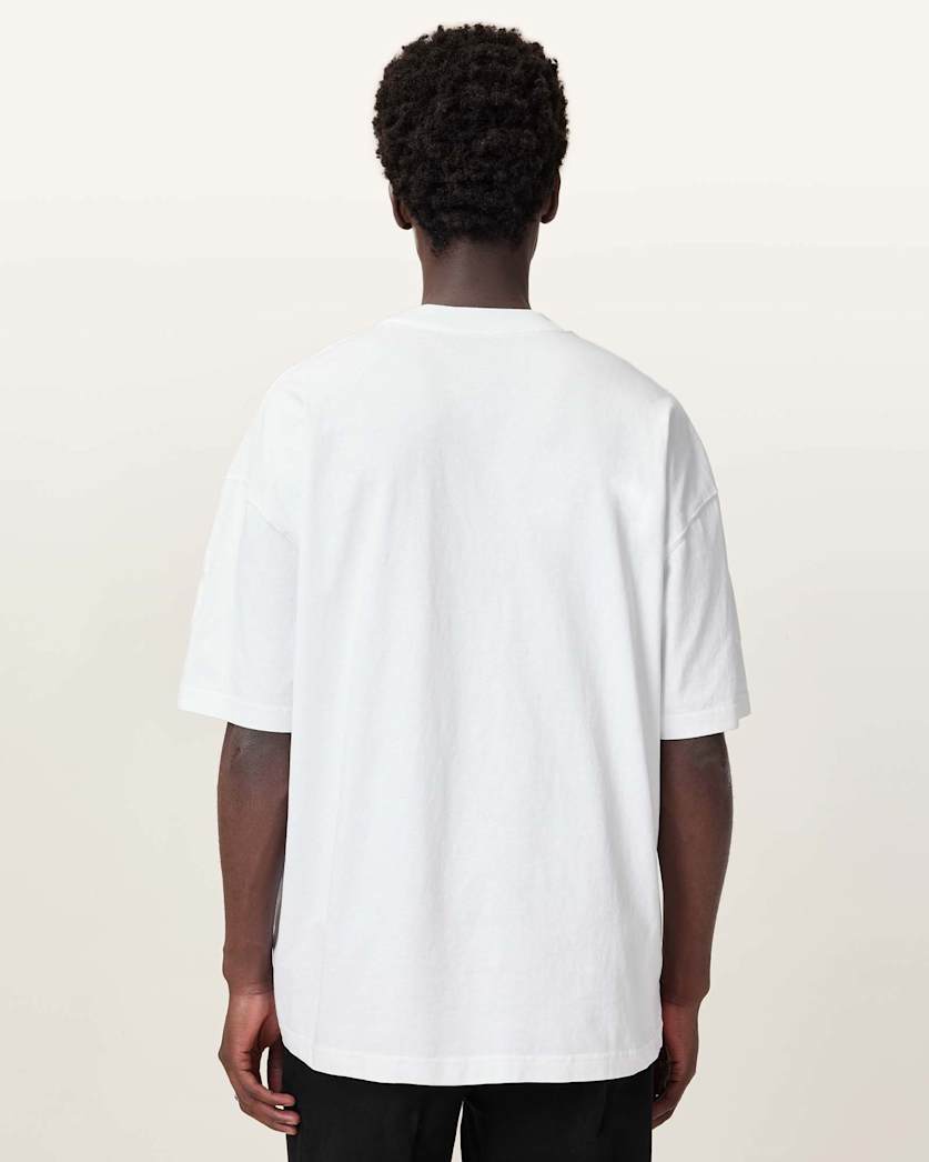 Biggy Oversized Logo Print T-Shirt Optic White | ALLSAINTS US